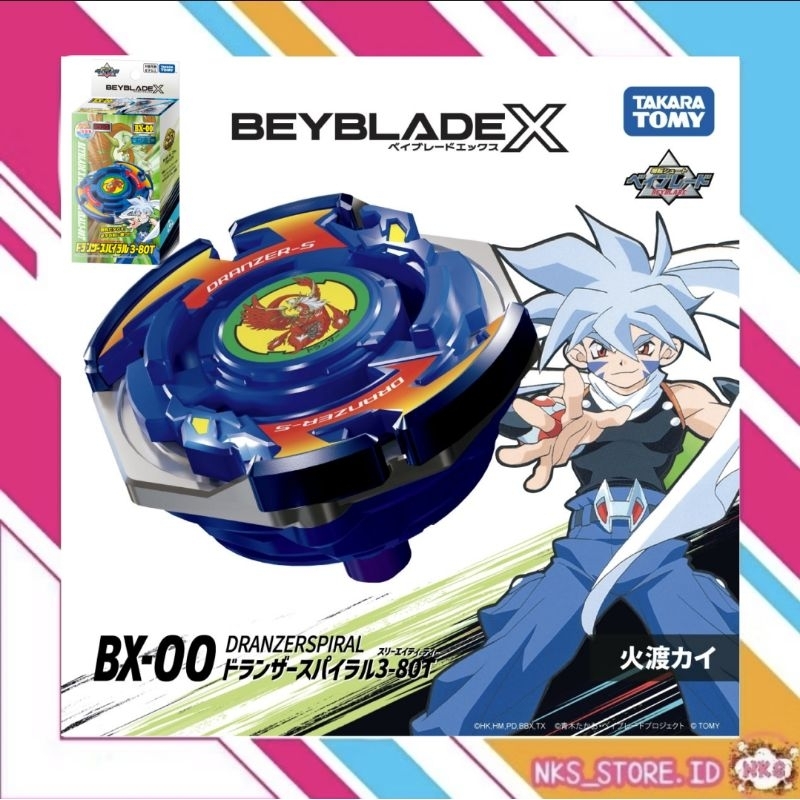 Jual Beyblade X BX-00 Dranzerspiral 3-80T Beybladex Takara Tomy Mainan ...