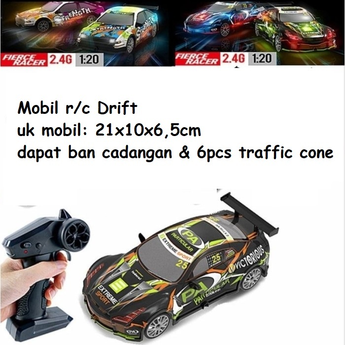 Jual Mainan Remote Control Racing Fierce Racer Drift Car +Ban Drift dan ...
