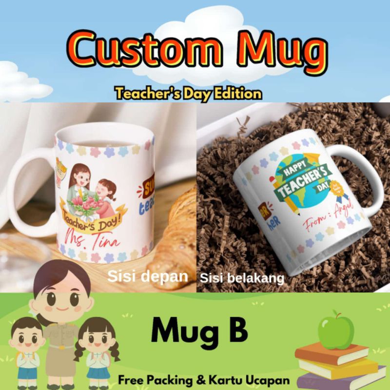 Jual Mug Kado Hari Guru,Teacher's Day Gift (bisa input nama guru ...