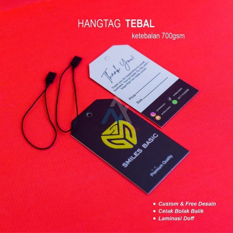 Jual hangtag plus tali hang tag baju hangtag tebal 700gram label ...