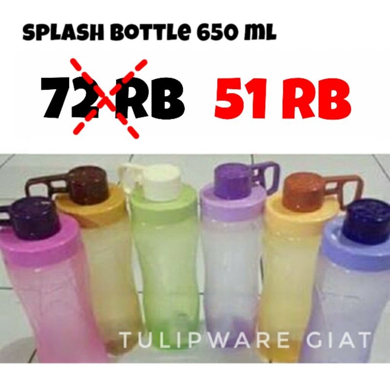 Jual Twin Tulipware SPLASH BOTTLE 620 ml Botol Minum Anak Sekolah Anti ...
