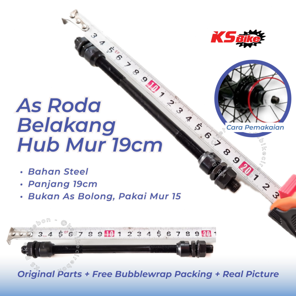 Jual As Roda Depan Belakang Sepeda Bukan As Hub Ban Sepeda MTB Lipat KS ...