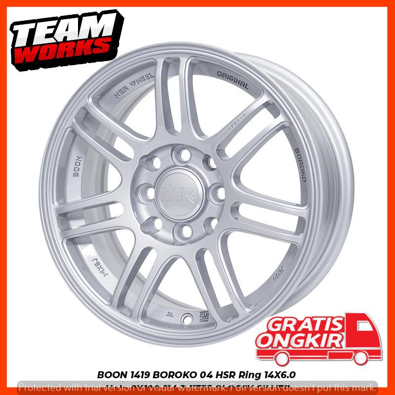 Jual VELG RACING HSR BOON RING14 SILVER MOBIL SIGRA CALYA AIREV SERES ...