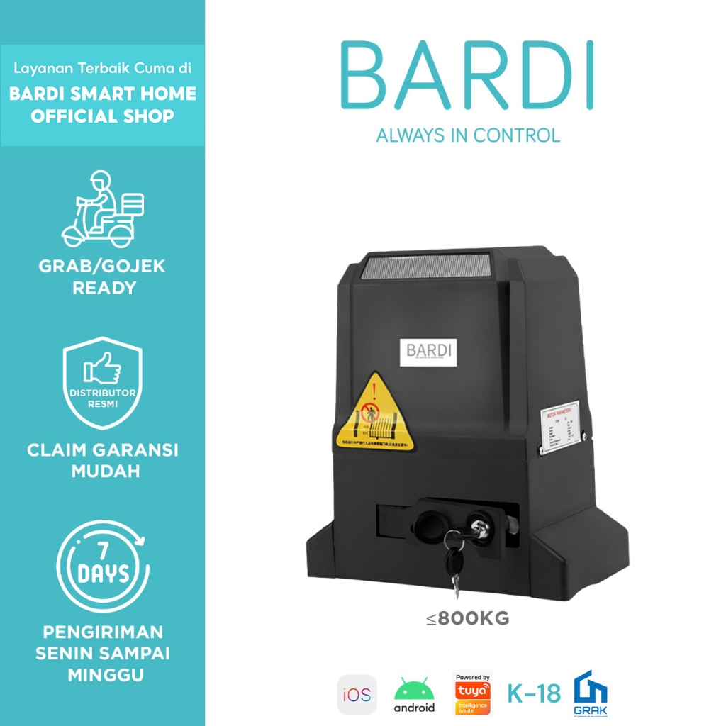 Jual BARDI Smart Gate Opener X GRAK - WiFi Automation Sensor otomatis ...