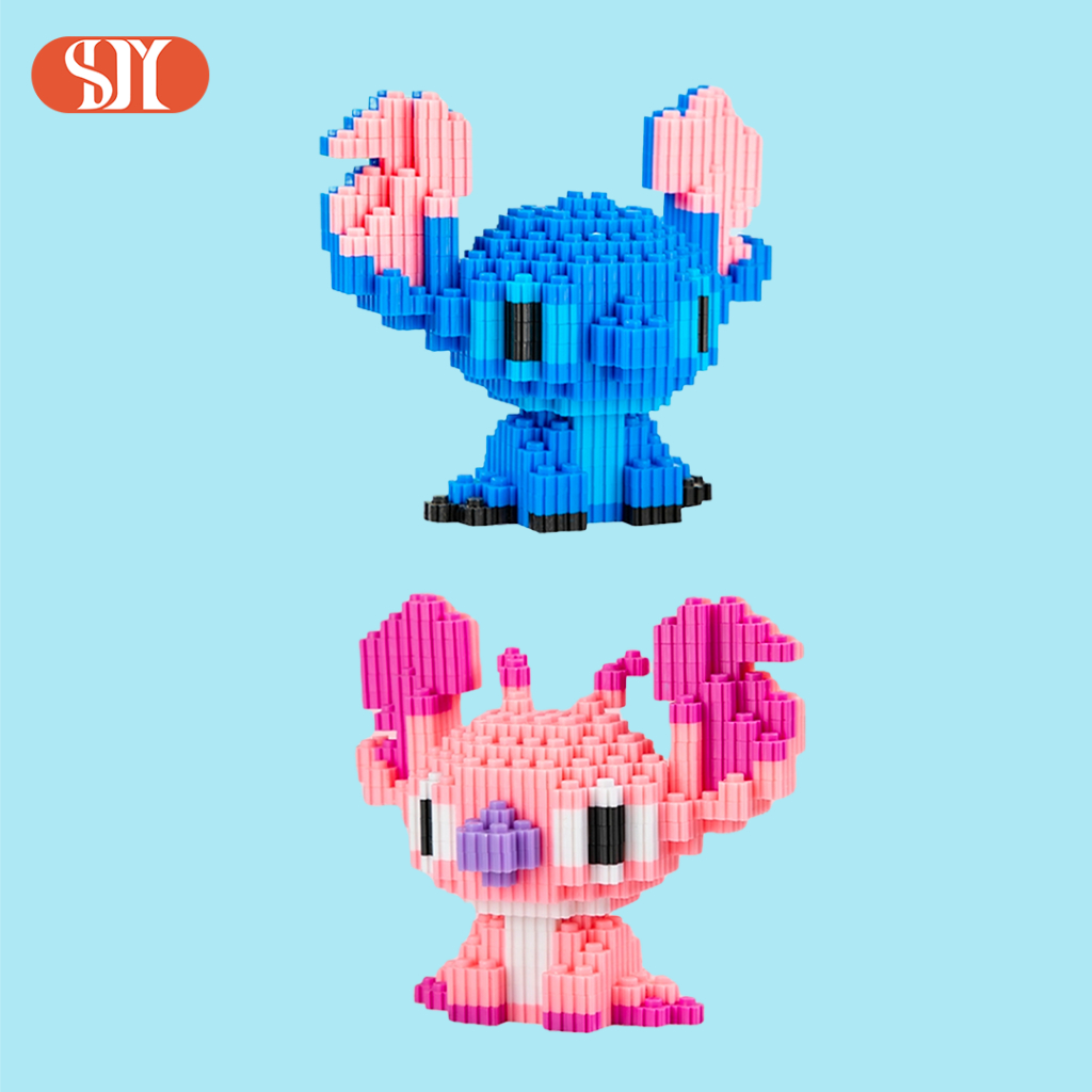 Jual Nano Blocks Bricks Lilo Stitch Ear Up Mini 3D Model Mainan Balok ...