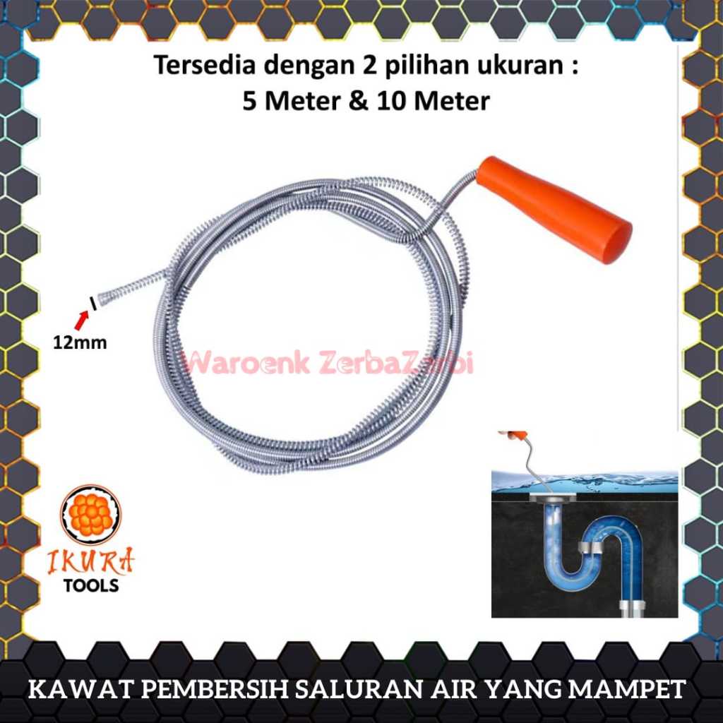 Jual KAWAT SPIRAL ALAT ANTI TERSUMBAT SUMBAT PEMBERSIH SALURAN PIPA PEMBUANGAN SALURAN AIR WC ...