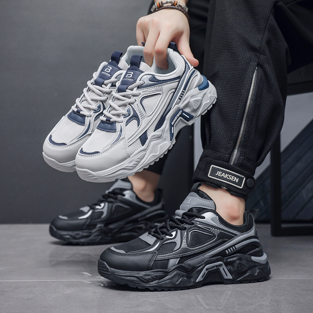 Jual PANARYBODY Sepatu Pria 2 Warna Sepatu Hitam & Abu QNC902 Sepatu ...