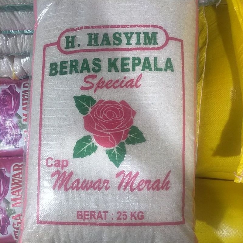 Jual BERAS KEPALA SPESIAL MAWAR MERAH AROMA BAU PANDANG 25Kg | Shopee ...