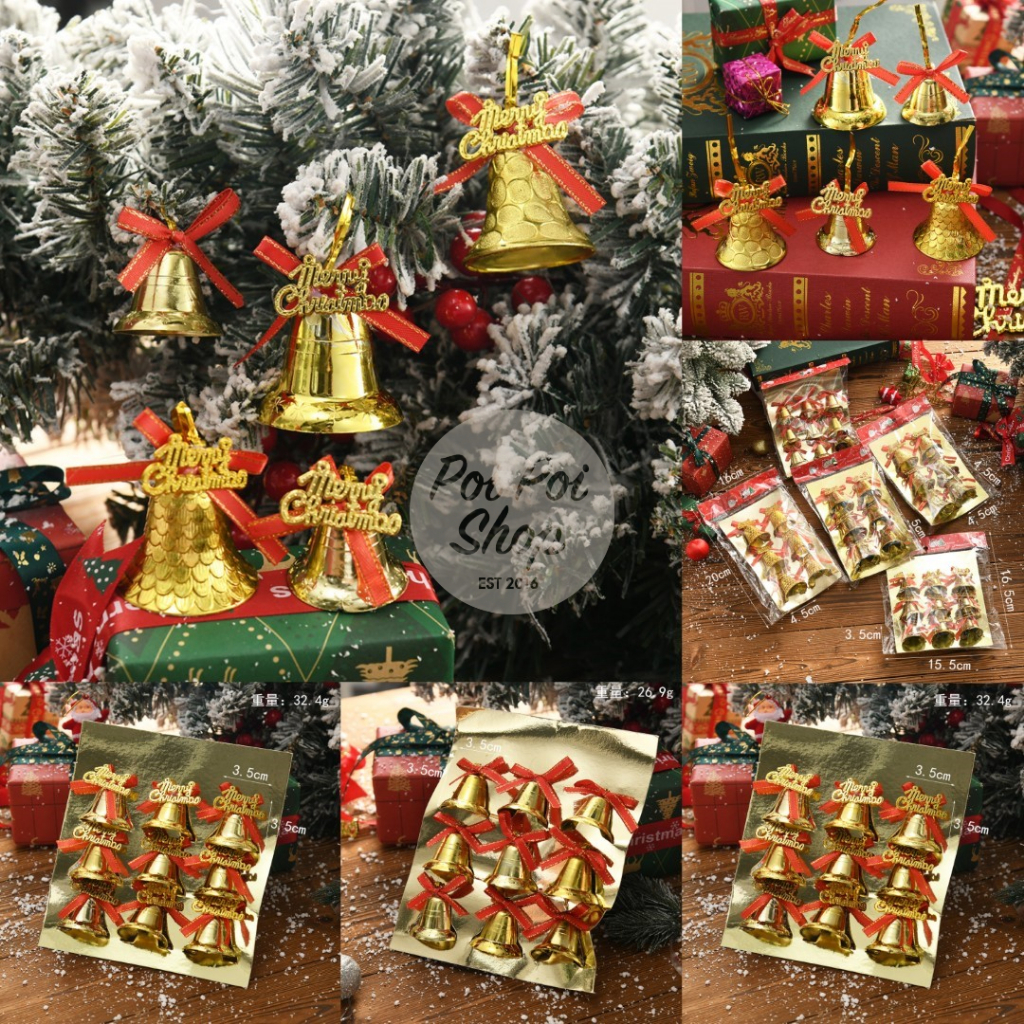 Jual Hiasan Pohon Natal Lonceng Twin Isi 12 Dekorasi Pohon Natal ...