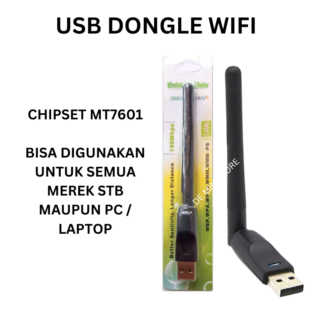 Jual Dongle USB Wifi STB MT7601 Adapter Antena Wifi PC Laptop Set Top ...