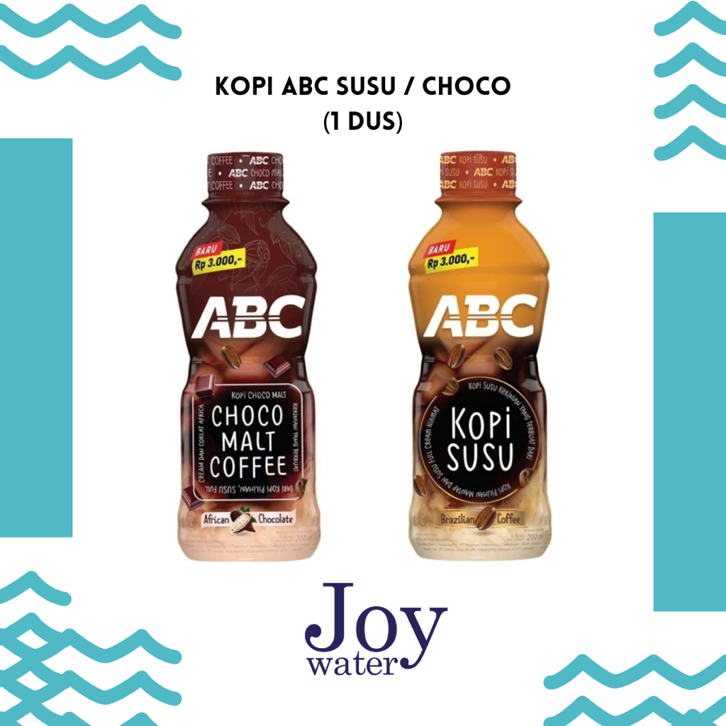 Jual ABC Kopi Instant Botol Rasa Choco Malt dan Susu (1 Dus isi 24 Pcs ...