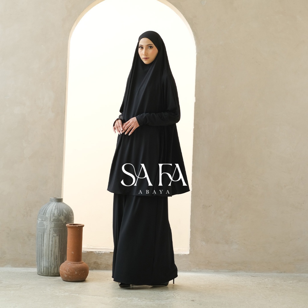 Jual Safa Abaya Set Black by Tubita | Shopee Indonesia