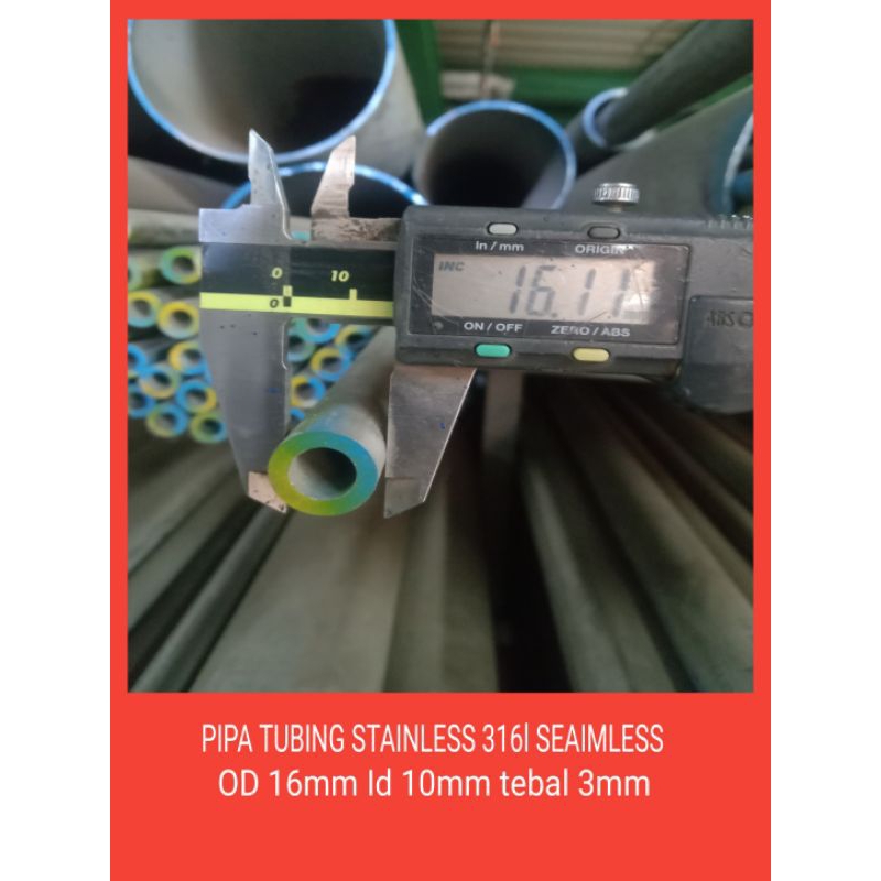 Jual PIPA TUBING STAINLESS OD 16MM ID 10MM TEBAL 3MM SUS 304 SEAIMLES ...