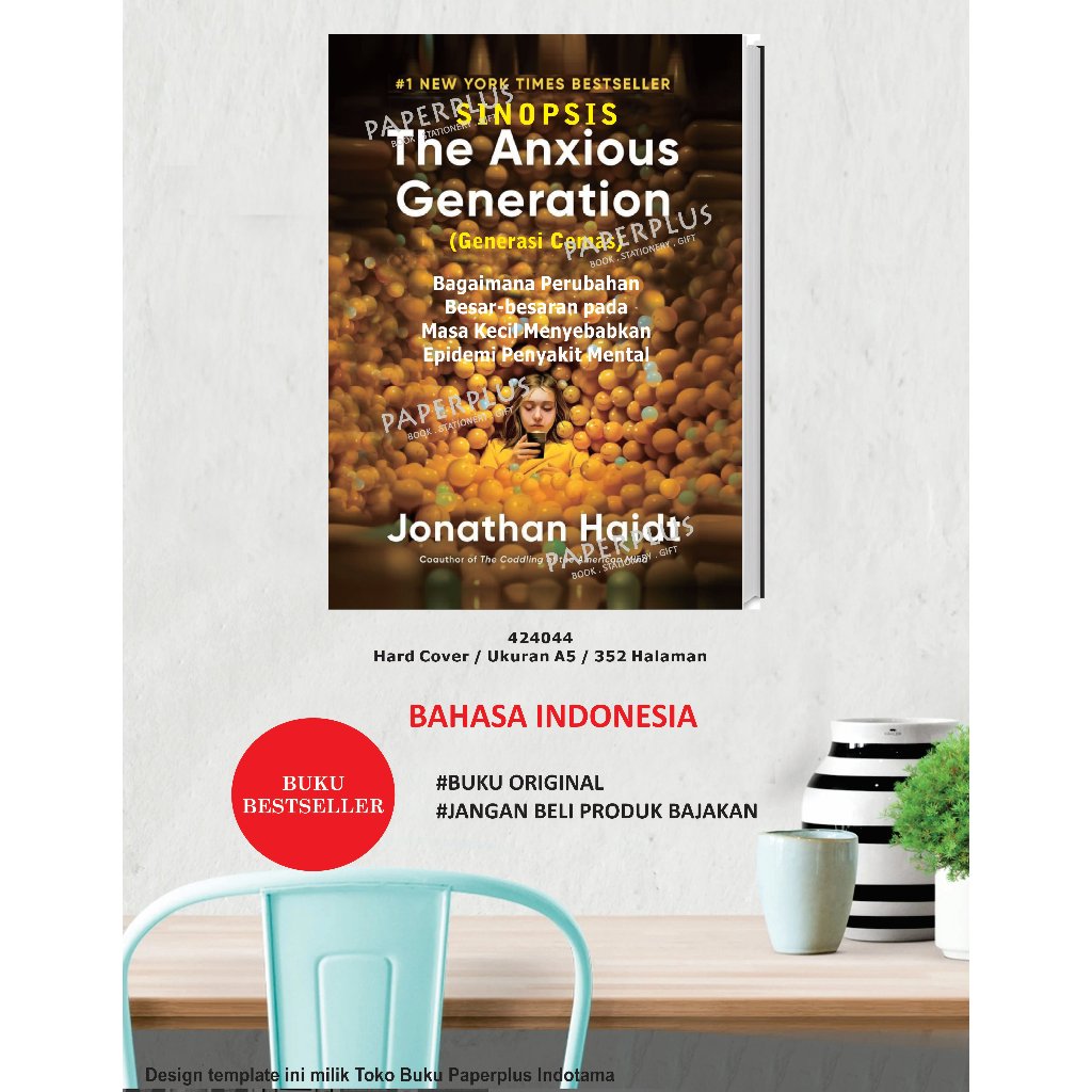 Jual The Anxious Generation / Jonathan Haidt / Buku Motivasi / HC ...