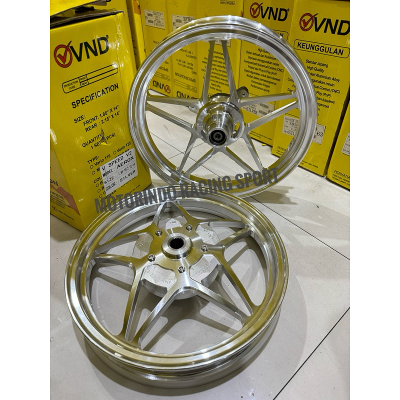 Jual VELG VND V SPEED V2 GEN2 BINTANG AEROX NEW & AEROX OLD / VND GEN 2 AEROX 185x14 & 215x14 ...