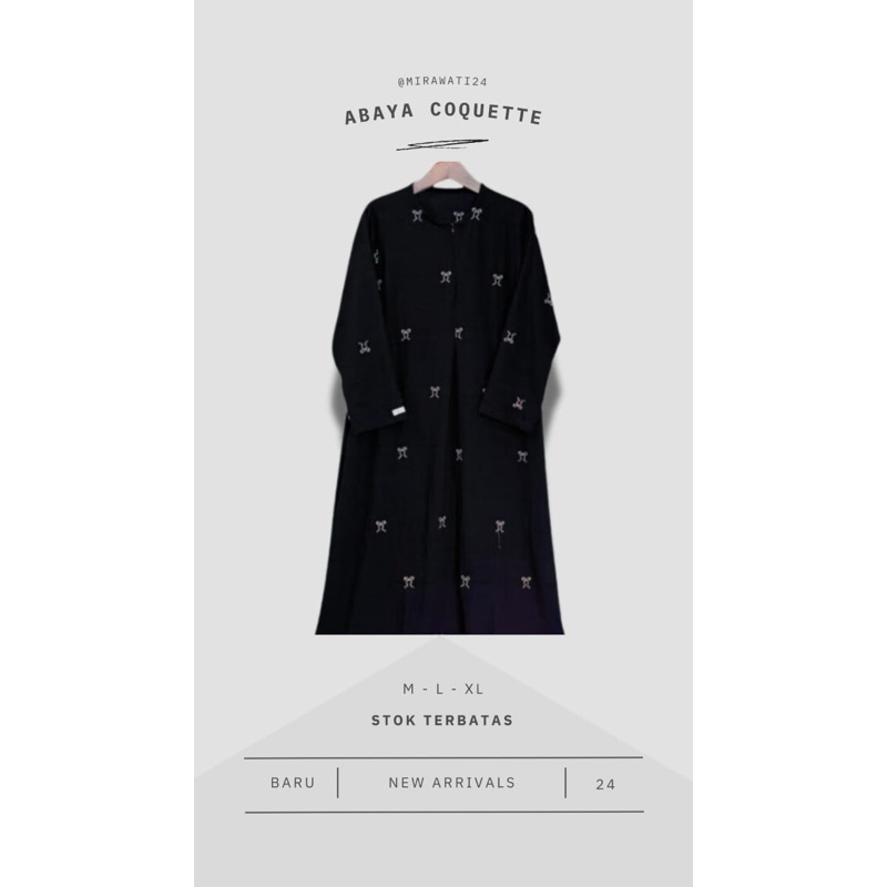 Jual Abaya Coquette Pita Bordir Polo Linen Halus dan Jatuh - Gamis ...
