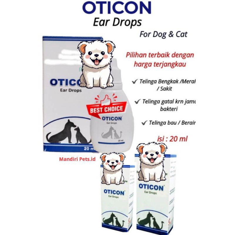 Jual Oticon Ear Drops Pembersih Kotoran Kuping Kucing & Anjing / Oticon ...