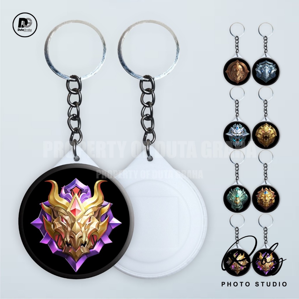 Jual [KEYRING PRESS] RANK MOBILE LEGENDS MLBB Gantungan Kunci Keychain ...