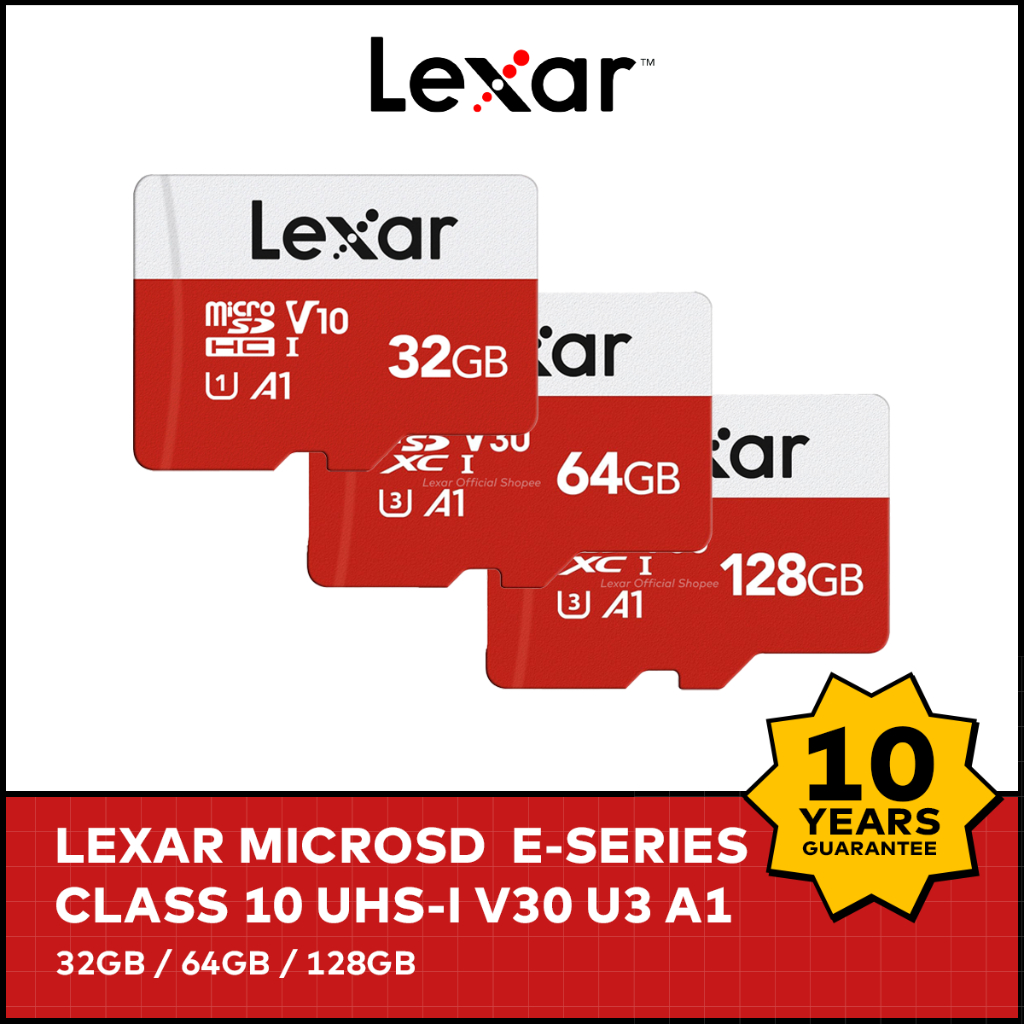 Jual Lexar E-Series Microsd 32GB / 64GB / 128GB Class 10 UHS-I V30 Up ...