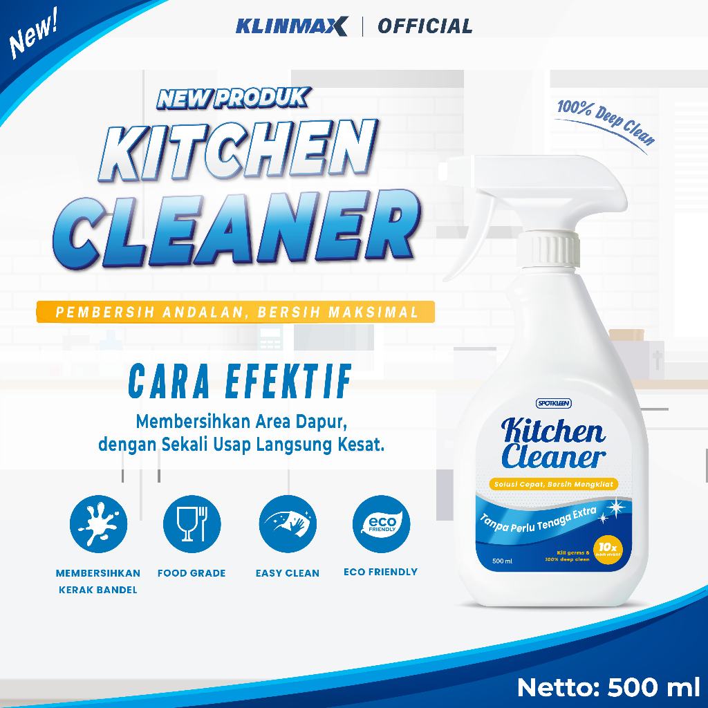 Jual Kitchen Cleaner Pembersih Noda Minyak Dapur Kompor Oven Microwave ...
