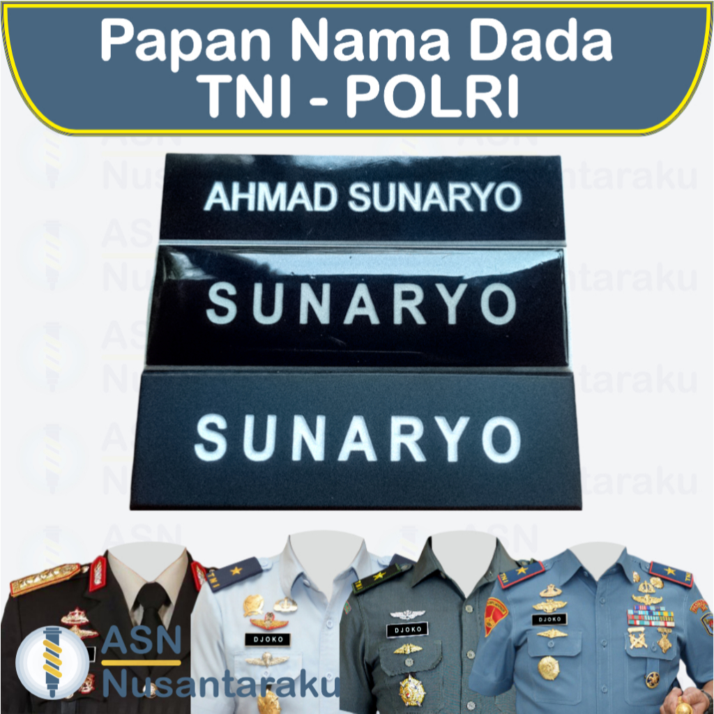 Jual ASN Nusantaraku | Nametag Papan Nama Dada Akrilik Custom Grafir ...