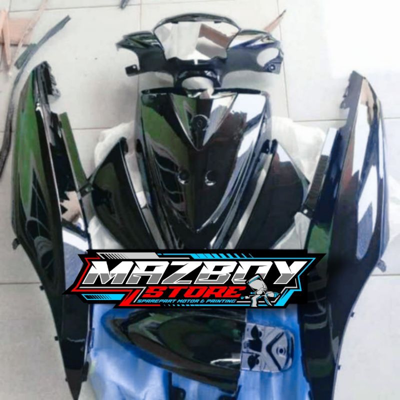 Jual COVER FULL SET BODY HALUS YAMAHA MIO J WARNA HITAM - FULLSET BODY ...