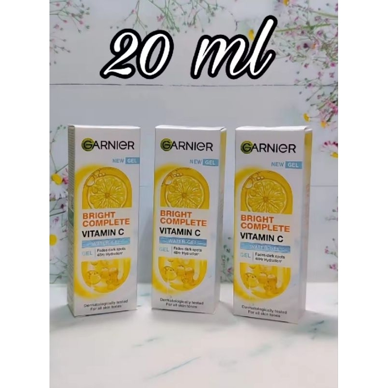 Jual GARNIER BRIGHT COMPLETE VIT C WATER GEL 20ml | Shopee Indonesia