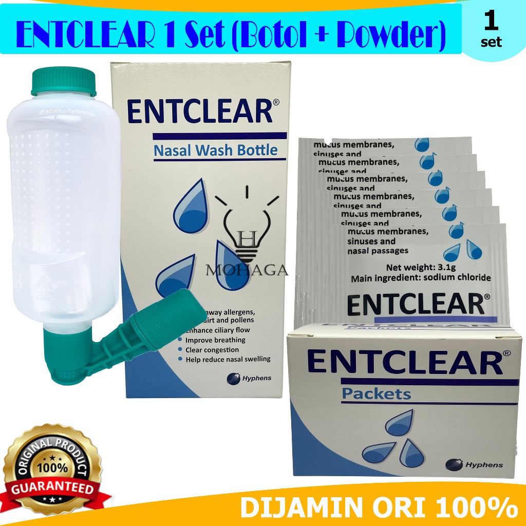 Jual ENTClear Nasal Wash Bottle dan ENTClear Packets Nasal Wash ...