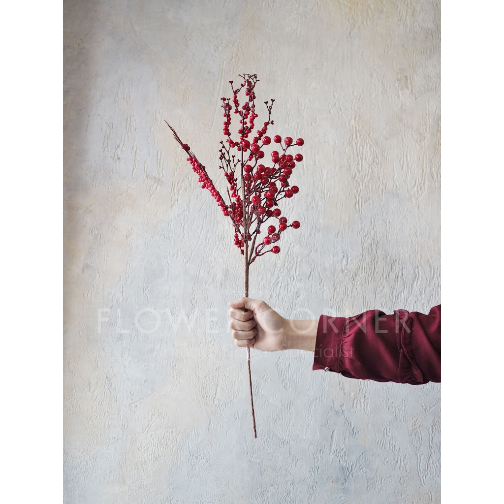 Jual Berry Ilex Artificial Rustic Tangkai Panjang (B24141) | Shopee ...