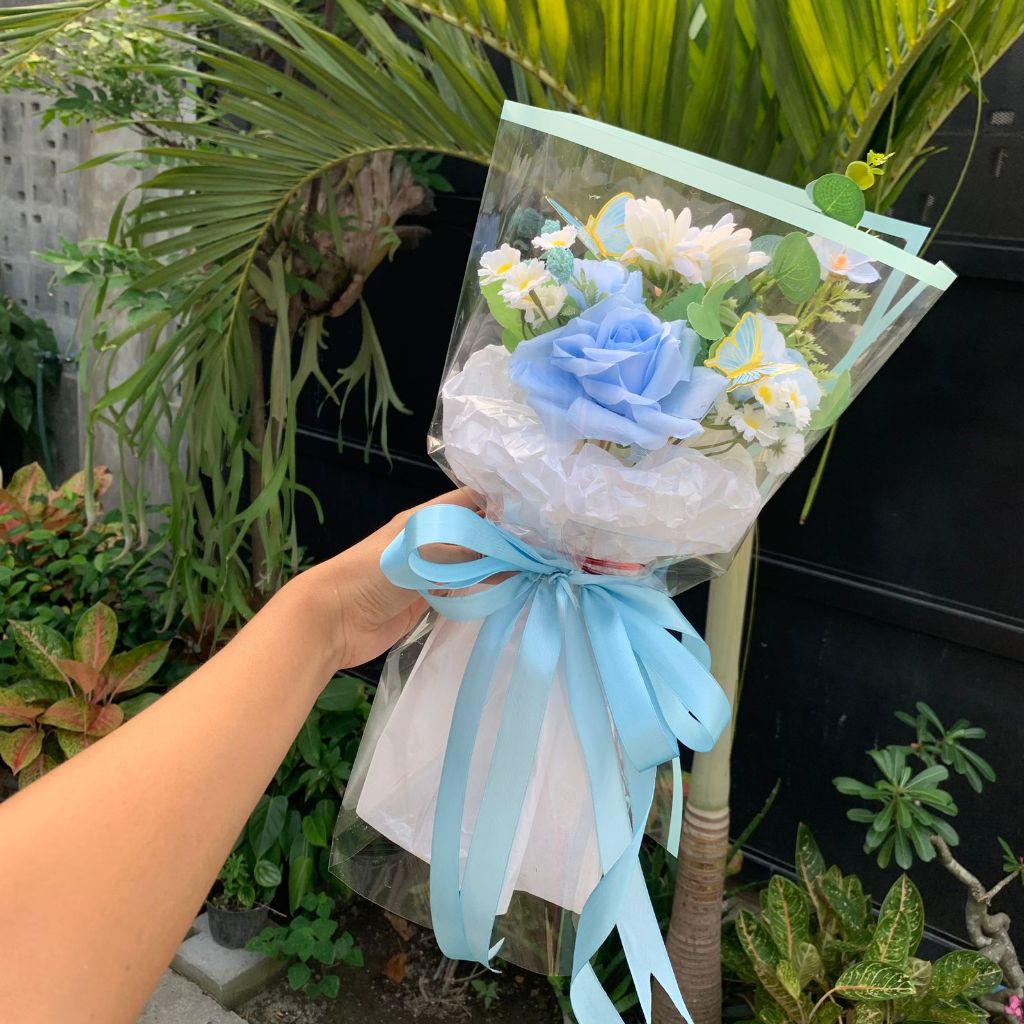 Jual Buket Single Round / korean look bouquet / buket bunga artifisial ...