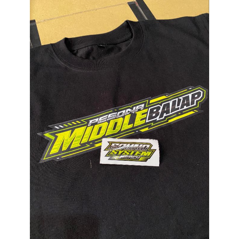 Jual Kaos Pesona Middle Balap Sound System Hitam Putih Katun Distro ...