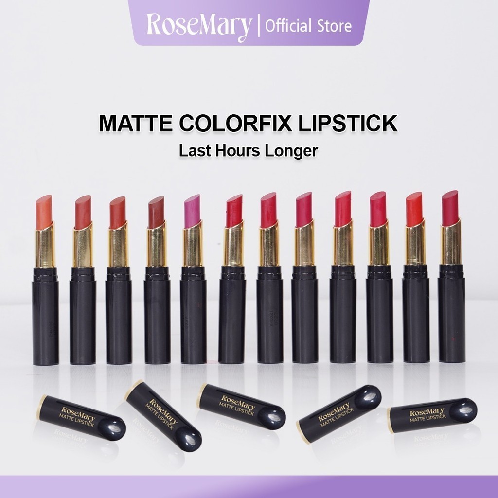 Jual Rosemary Matte Colorfix Lipstick Tahan Lama Lipstik Matte Lip ...