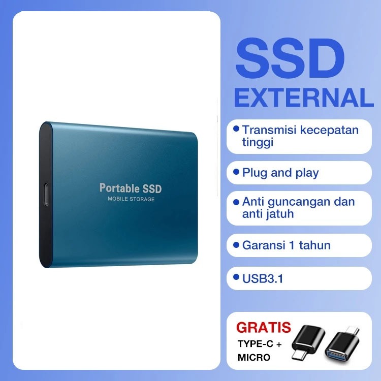 Jual Portable SSD External hard drives 1TB 2TB 4TB 8TB Hardisk ...