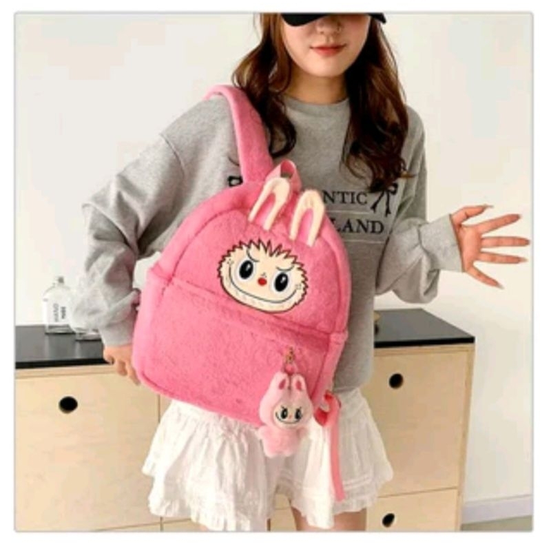 Jual TAS LABUBU VIRALL Tas Anak Boneka LABUBU MONSTER Free Gantungan ...