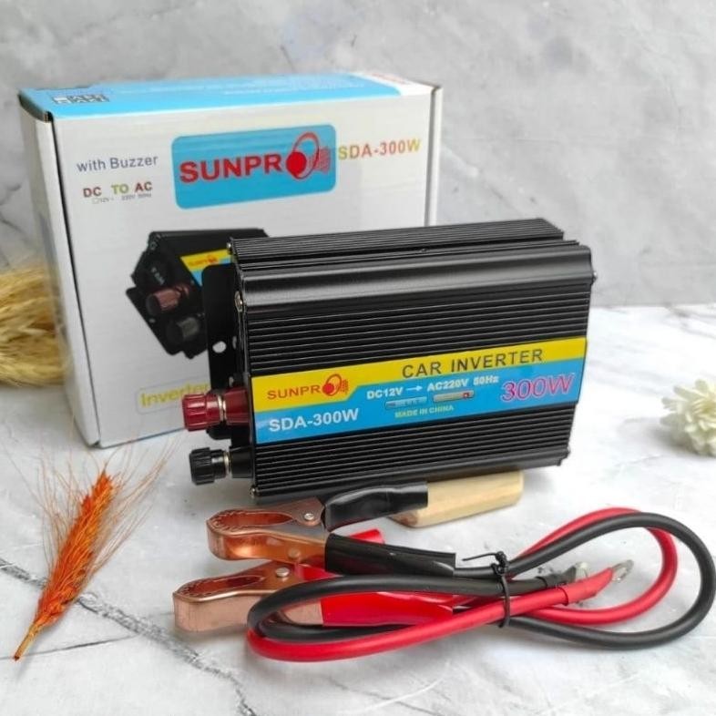 Jual COD Power Inverter SUNPRO SDA-300W CAS AKI MULTIFUNGSI - Inverter ...