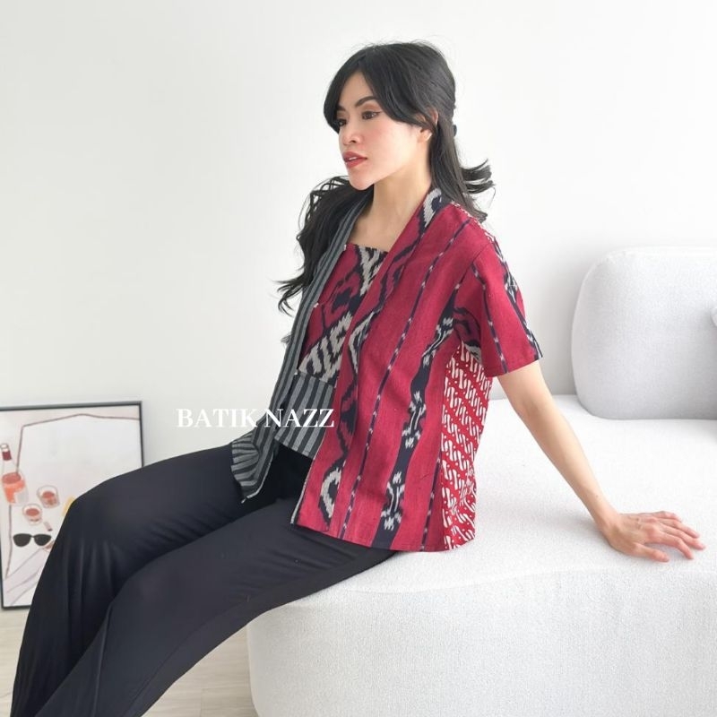 Jual BATIK NAZZ Kutubaru Patchwork Katun Tenun Lurik Kutubaru Modern Batik Wanita Zoya kutubaru ...