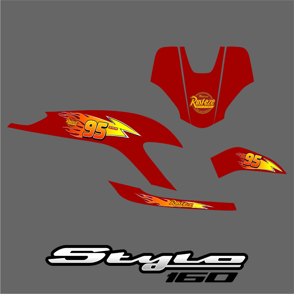 Jual STIKER STRIPING STYLO 160 NEW 2024 DESAIN MC QUEEN 95 - STRIPING ...