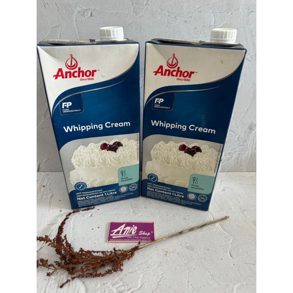 Jual anchor whipping cream cair 1 liter/krim susu cair merk anchor ...