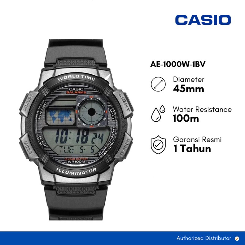 Jual Jam Tangan Casio Original AE-1000W-1BVDF | Shopee Indonesia