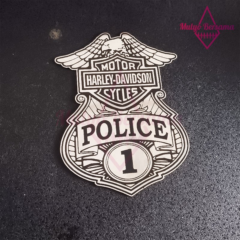 Jual Emblem Harley Police 1 Emblem Plat Motor Harley Davidson Motor ...