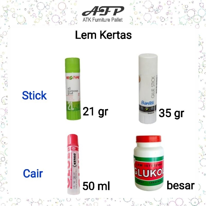Jual Lem Kertas Glue Stick 21 35 gr Cair Kenko 50 ml Glukol Besar ...