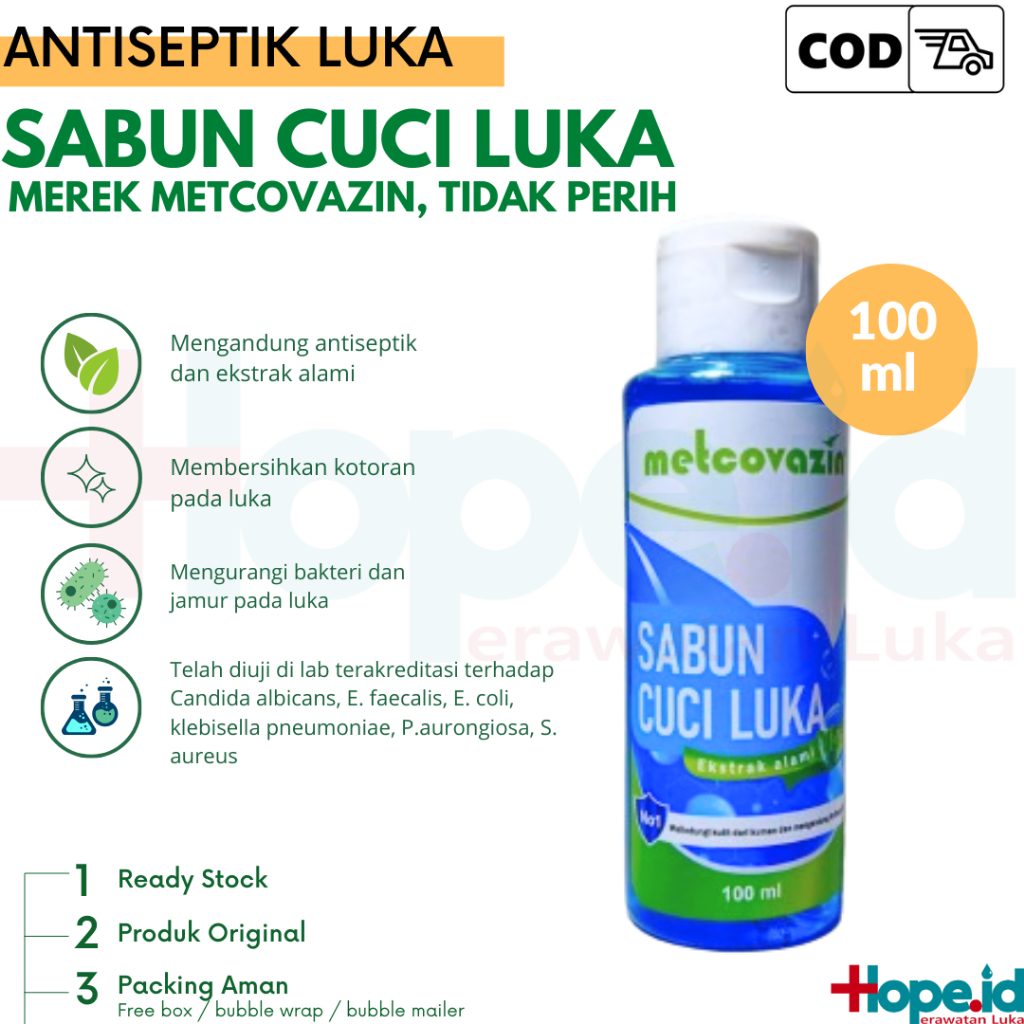 Jual 100 ml Sabun Cuci Luka Metcovazin | Shopee Indonesia