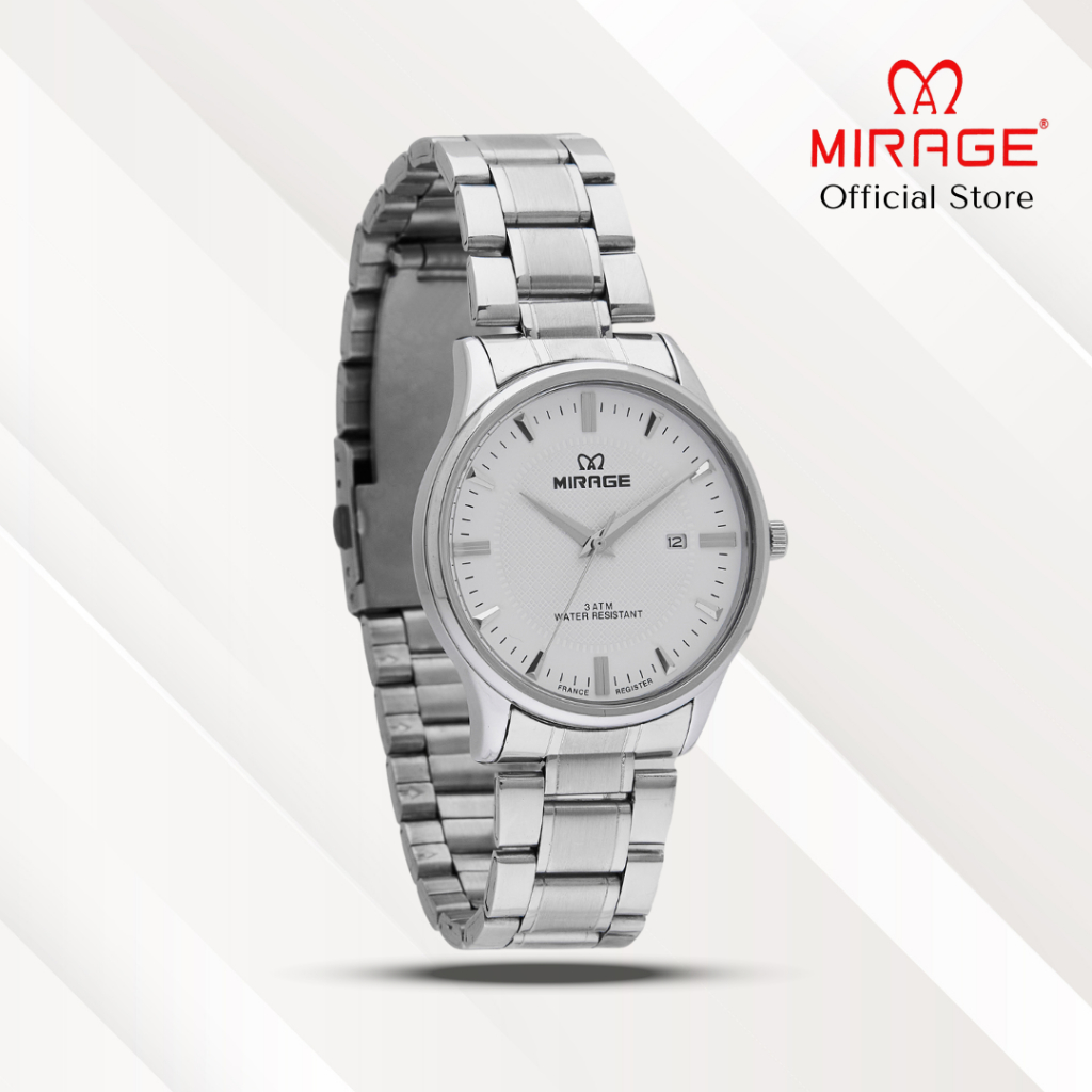 Jual Mirage Jam Tangan Pria Analog 8814 M Silver Original Stainless ...