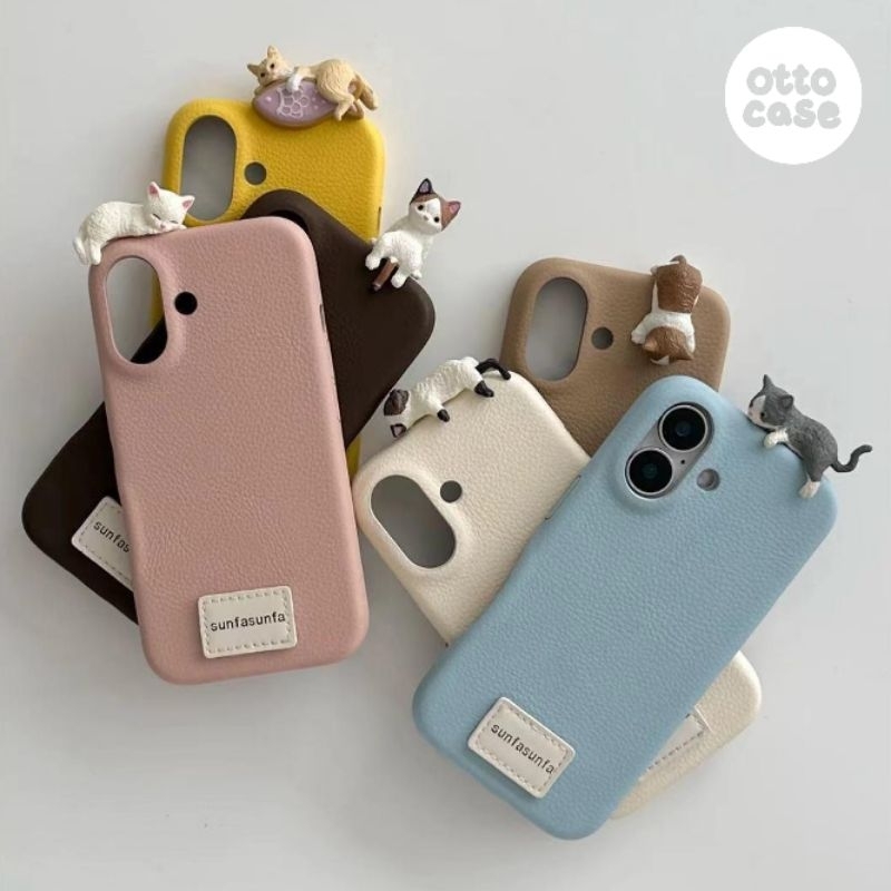 Jual ottocase | simple phone case with cute cat hippers for iphone 13 ...