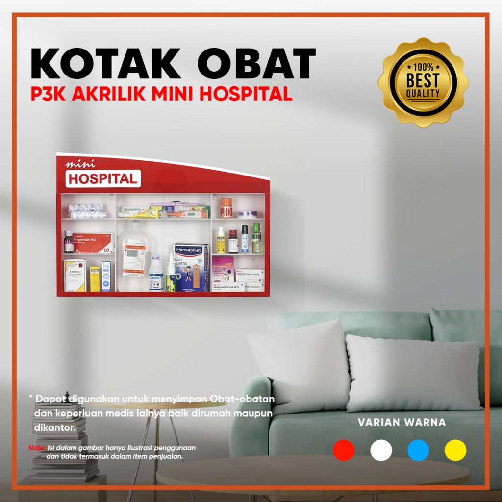Jual Rak Obat / Kotak P3K Mini Hospital Akrilik | Shopee Indonesia