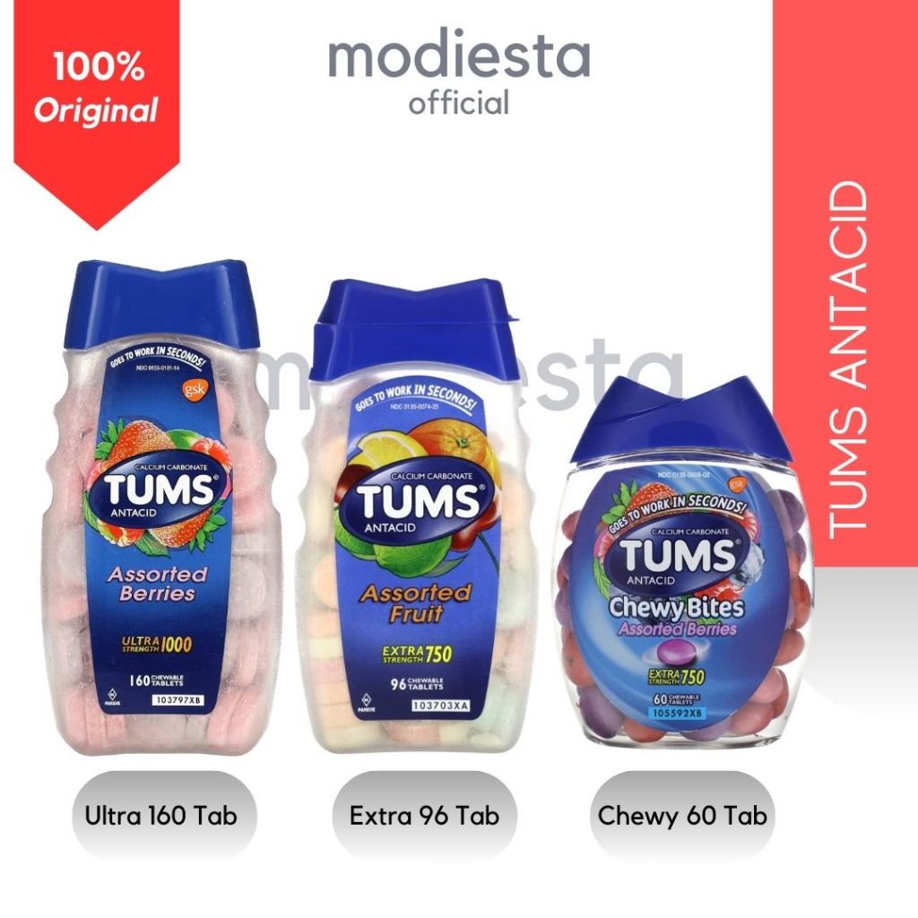 Jual Tums Gas Relief / Ultra 160 / Extra 96 / Chewy Bites 60 Asam ...