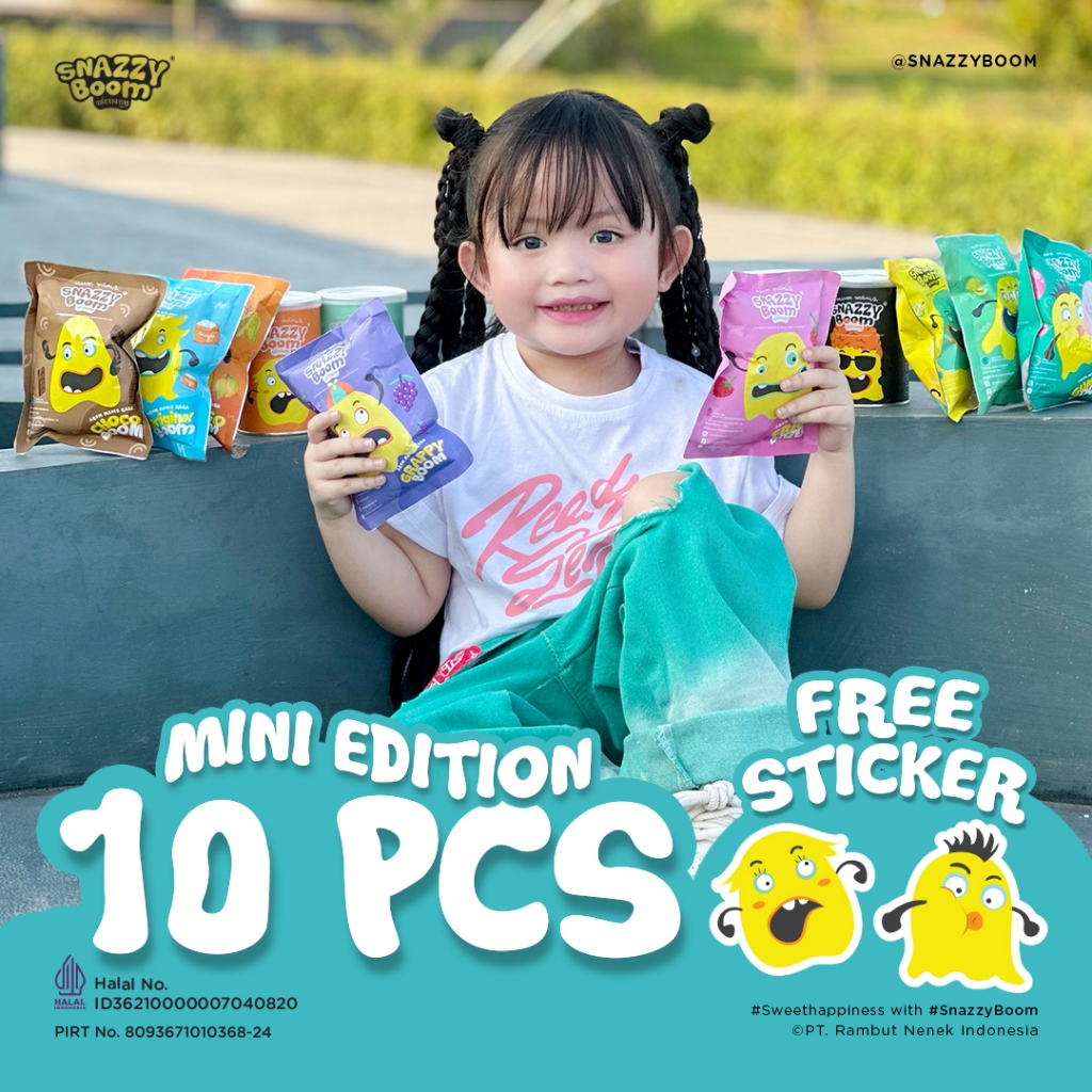 Jual Arum Manis Snazzy Boom - 10 Mini Edition +FREE Sticker - Gulali ...
