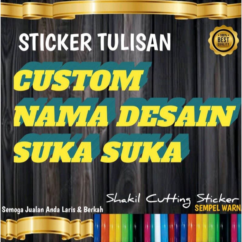 Jual Custom NAMA SUKA SUKA desain bebas, bikin logo komunitas, bikin ...