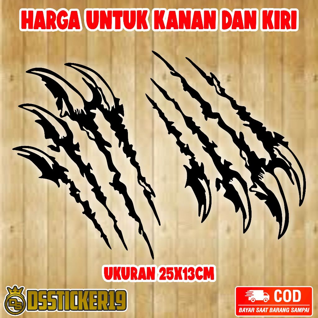Jual STICKER CUTTING CAKAR MONSTER STIKER BODDY NMAX STIKER KEREN ...