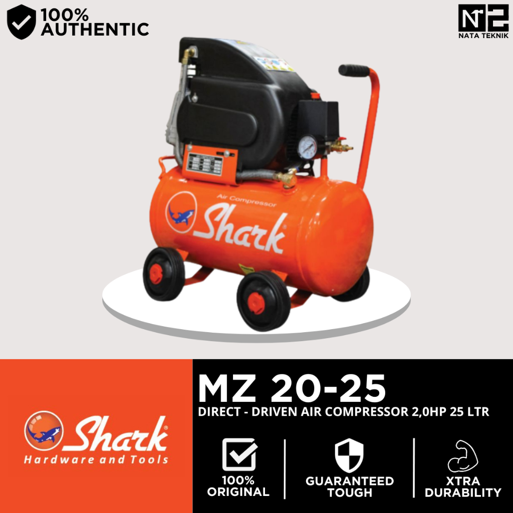 Jual SHARK MZ 2025 Kompresor Angin 2 Hp 25 Liter Direct Driven Air Compressor 2 Hp SHARK MZ2025 ...